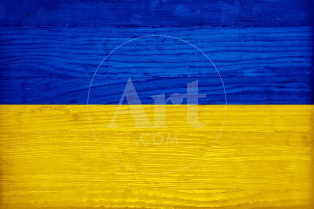 Ukraine Flag Design with Wood Patterning Flags of the World Series ...