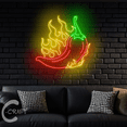 C-CRAFT Fire Red Chilli Neon Led Light Up 40 inch for Mexican Spicy ...