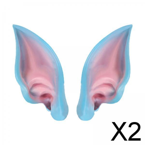 2x Latex Elf Ear / Fake Ear / Halloween Cosplay Accessories / Dress Up ...