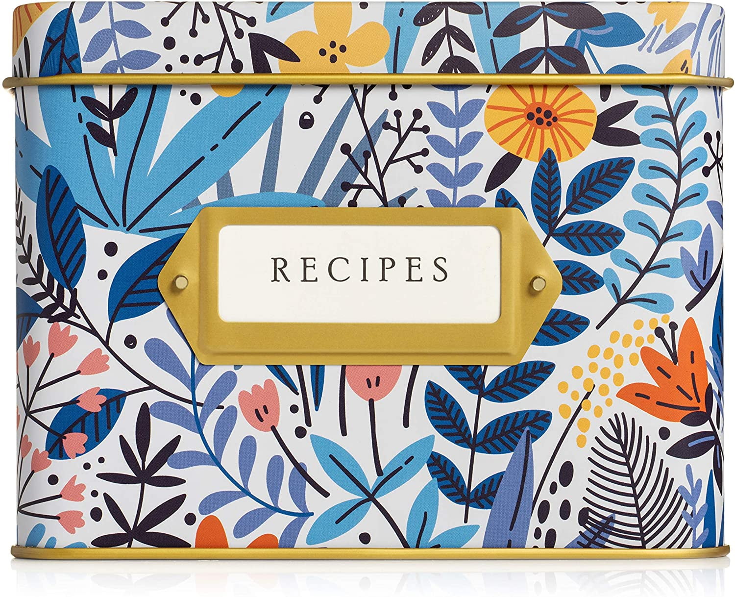 Jot & Mark Recipe Tin, Wildflower, Designed for 4x6 Recipe Cards ...