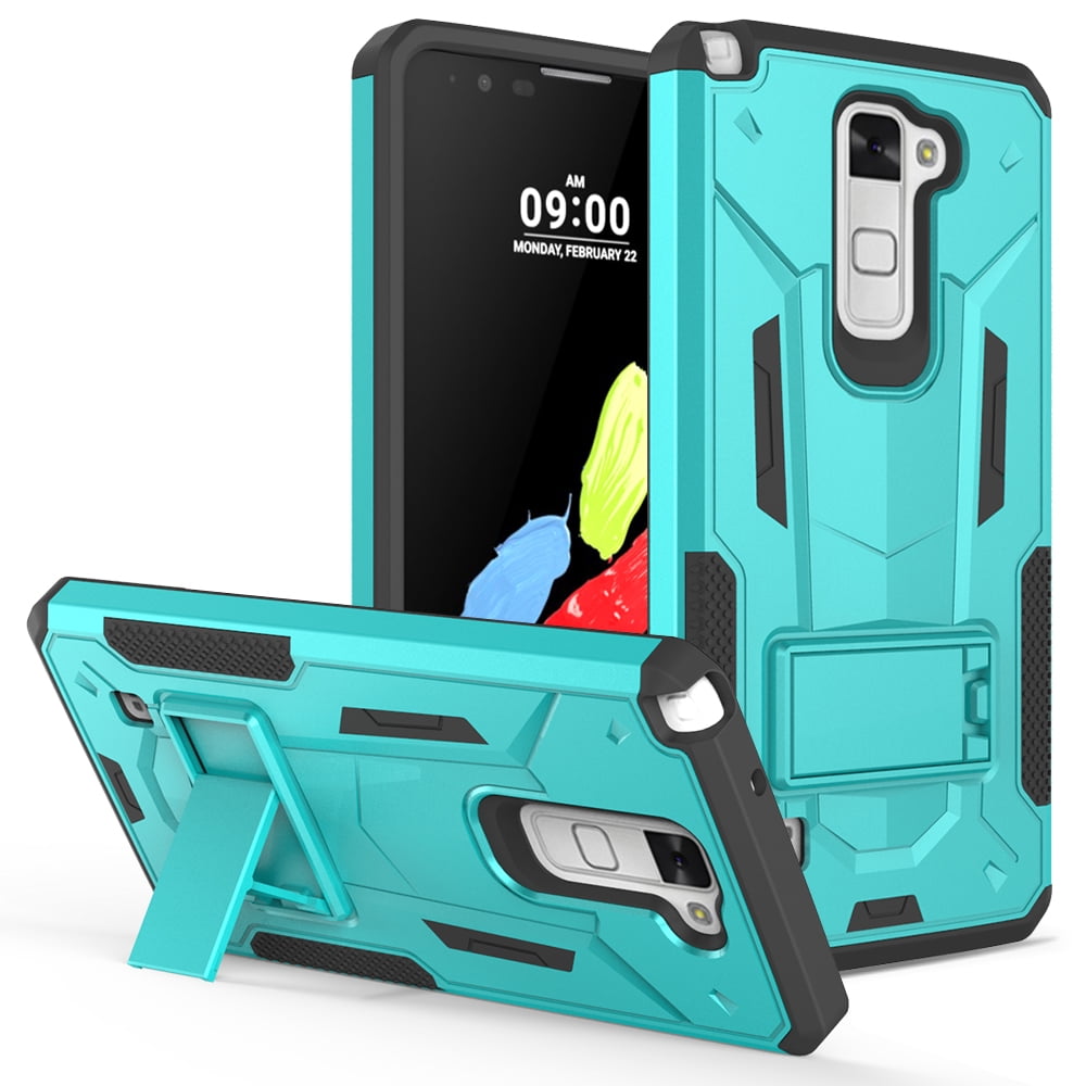 Zizo 1HBTFM-LGSTP2-TLBK Hybrid Dual Layered Case for LG Stylo 2 Plus ...