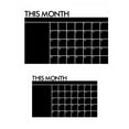 Monthly Plan Calendar Chalkboard Wall Sticker MEMO Blackboard Vinyl ...
