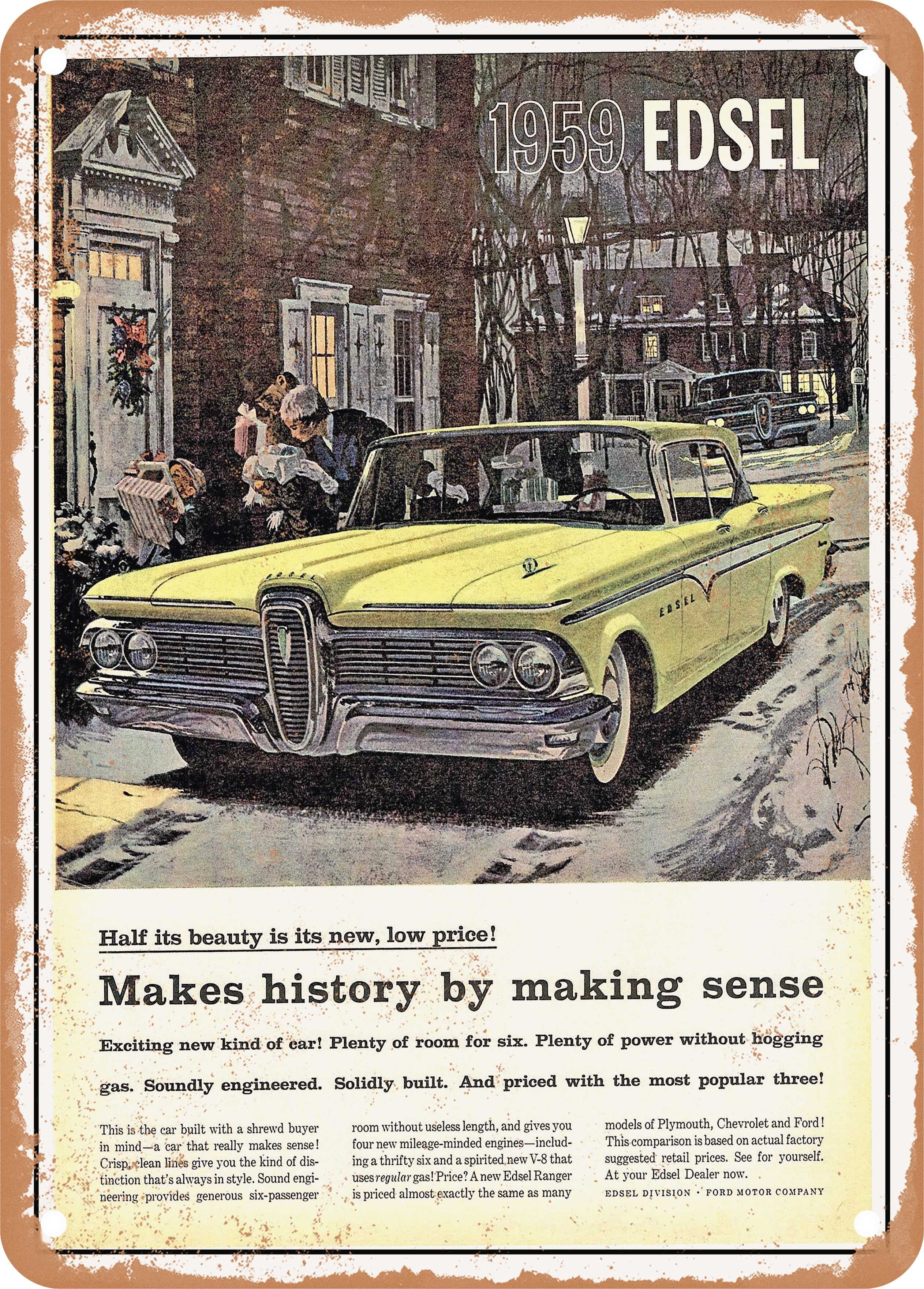 10 x 14 Metal Sign - 1959 Edsel Ranger 4 Door Hardtop 2 Vintage Ad ...