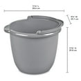 Sterilite 10 Qt. Large Classic Titanium Spout Pail with Comfort Handle ...