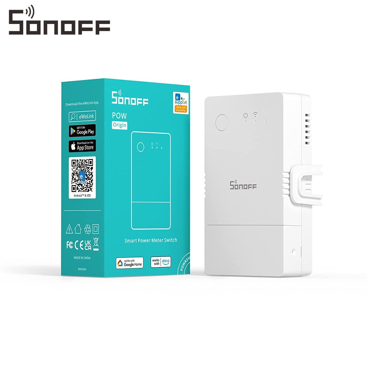 SONOFF POWR316 Smart WiFi Wireless Light Switch Works with Alexa Google ...