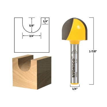 2 Bit Handrail Router Bit Set - Standard/Flute - Yonico 18224 - Walmart.com