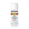 White, Rust-Oleum Stops Rust Satin Protective Enamel Spray Paint, 12 oz ...