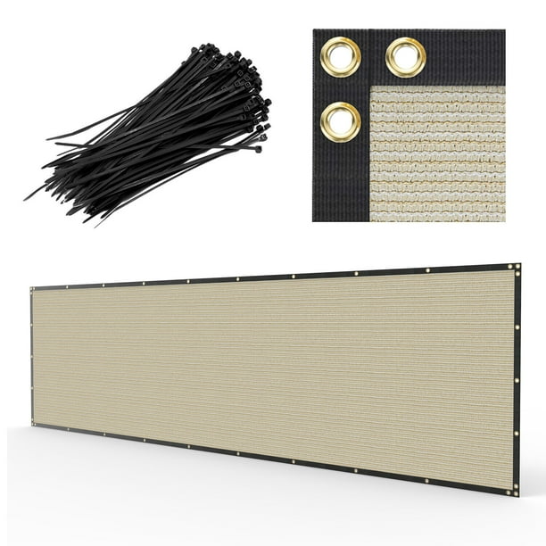 Customize Beige/Tan 4' 5' 6' 8' (H) Fence Privacy Wind Screen Mesh ...