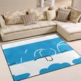 Minimalist Sky with White Clouds 80''x58'' Extra Large Plush Memory ...
