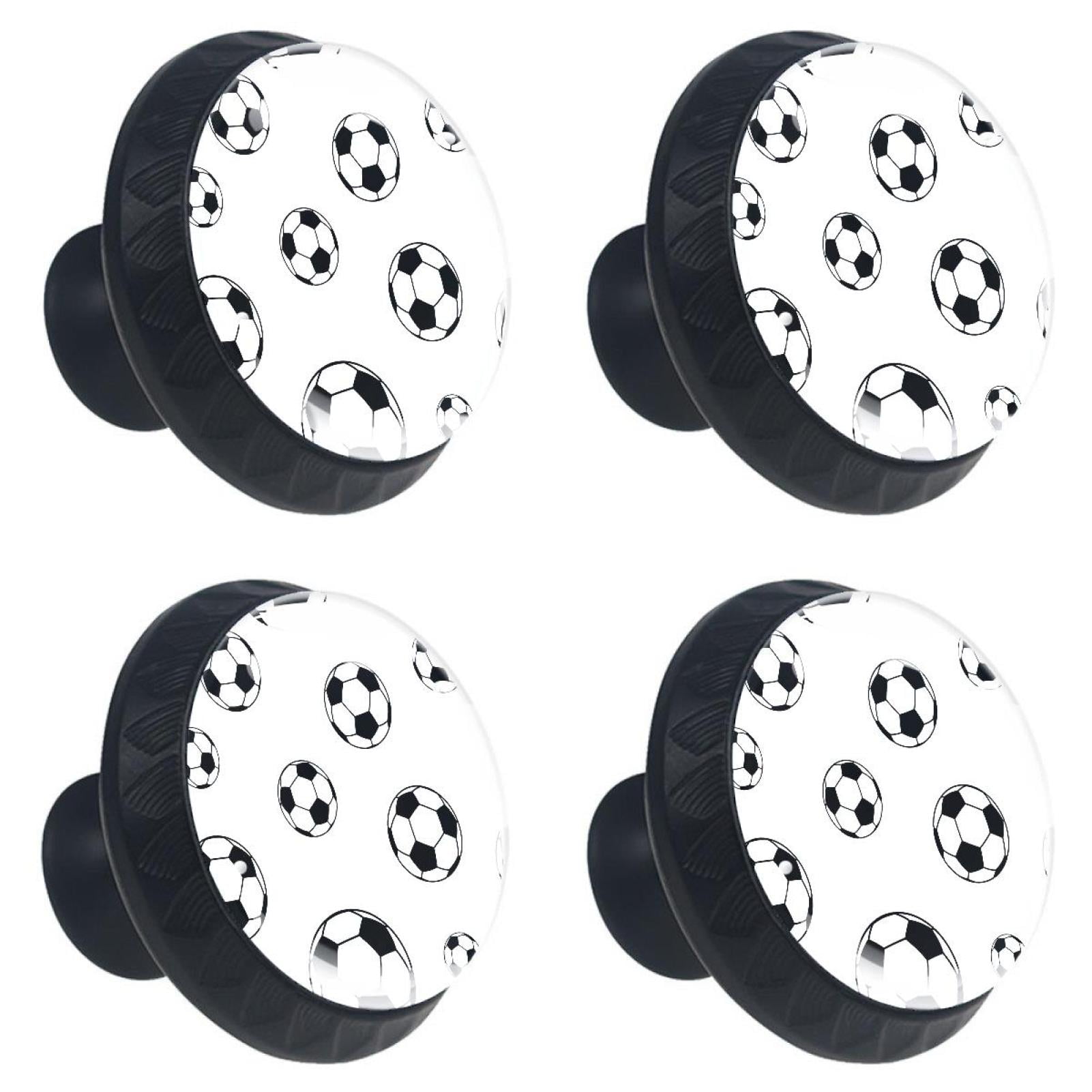 4 Pcs Football Knobs for Kitchen Cabinet Cupboard Dresser Bookcase ...