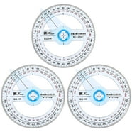 Westcott 6 inch Student Clear Plastic Circular Protractor Tool, 1 Piece ...