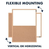 "Quartet Combination Board, 17"" x 23"", Dry-Erase & Cork, Wall Mounted ...