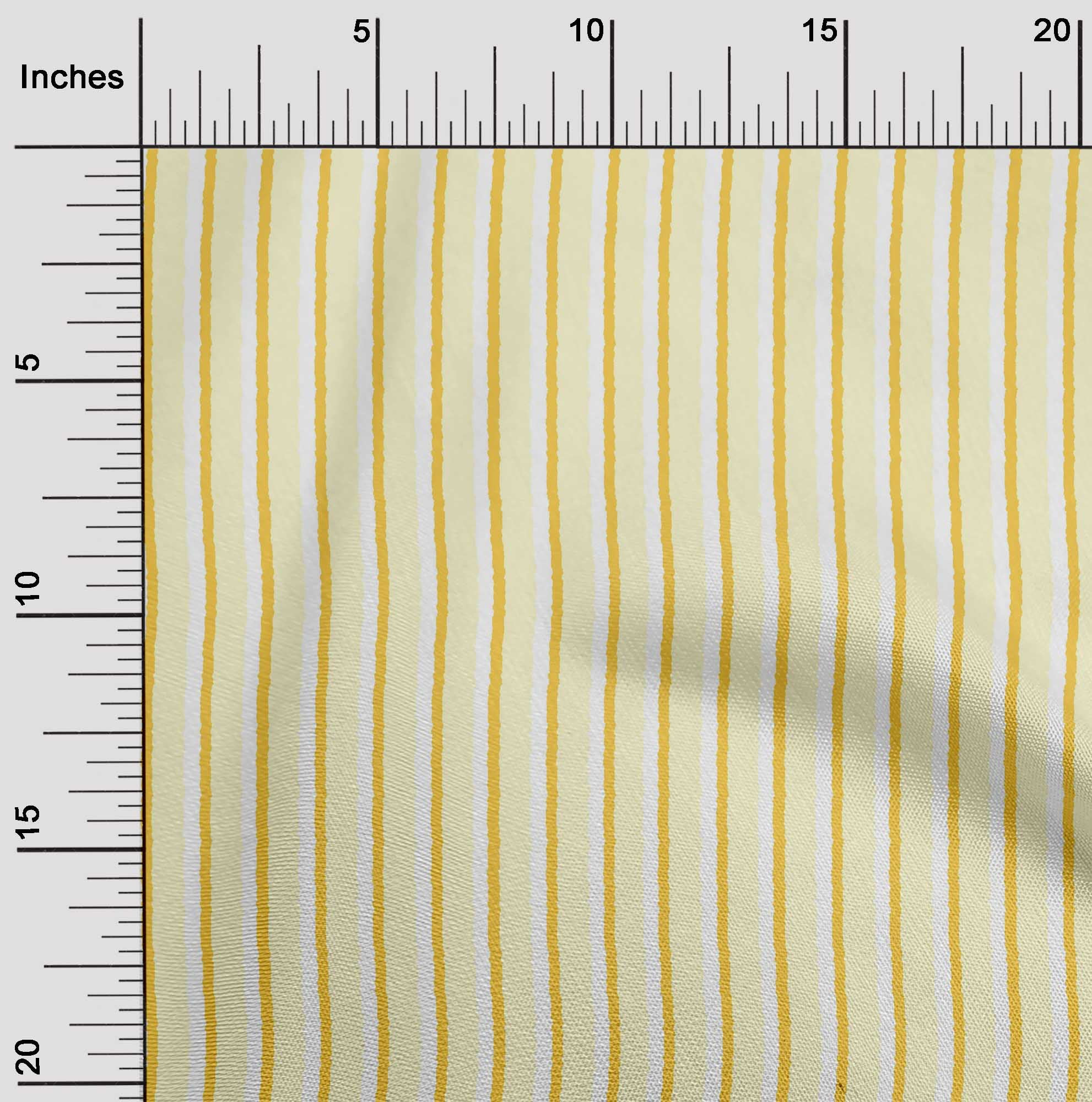 oneOone Organic Cotton Poplin Twill Fabric Stripe Block Print Fabric By ...