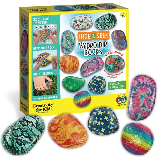 Creativity for Kids Hide and Seek Hydro Dip Rock Painting Craft Kit ...
