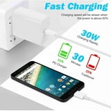 30W USB-C Fast Charger Wall Adapter - Samsung, Google Pixel & Other USB ...