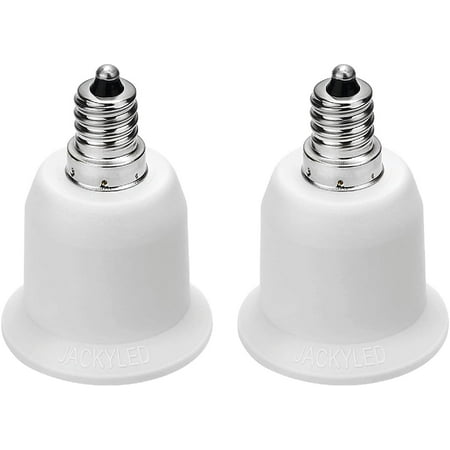 JACKYLED E12 to E26 Adapter E12 Light Socket to Medium Base E26 E27 ...