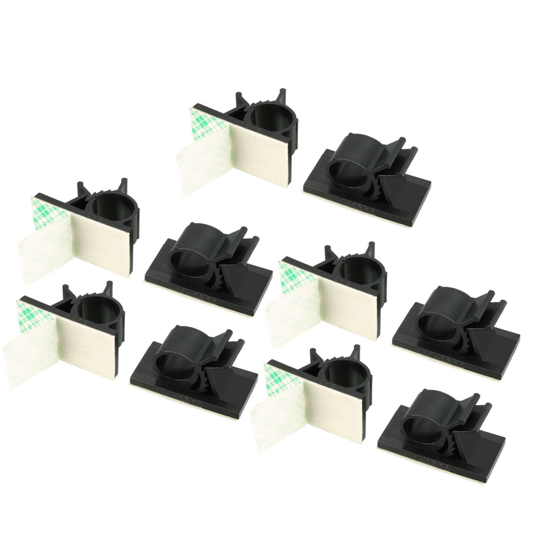 10pcs Self Adhesive Adjustable Wire Cable Tie Sticker Clip Black 1316 ...