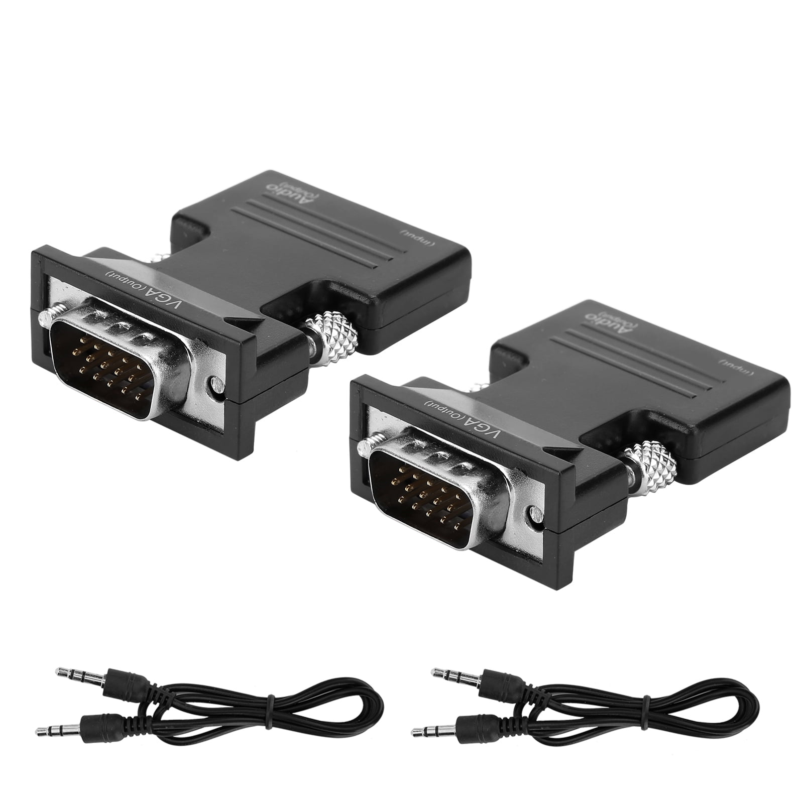 2 uds 1080P para convertidor HDMI a VGA con adaptadores de Cable de ...