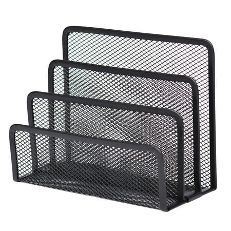 Storage Letter Holder Tray Three Layer Metal Mesh Organizer Rack File ...