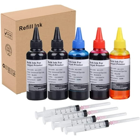 INK+ 500ml Universal Dye Ink Refill Kit for HP Canon Epn Brother ...