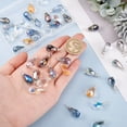 40Pcs 10 Colors Glass Pendant with Copper Wire Teardrop Mixed Color ...