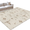 Bull Skull 4'x6' Area Rugs Western Longhorn Cactus Crescent Moon Stars ...