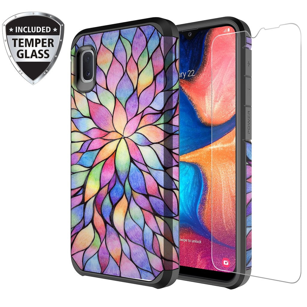 For Samsung Galaxy A20 Case with Tempered Glass Screen Protector for ...