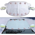 Folding Windshield Snow Cover and Sun Shield, Fits Small Sedans Mini ...
