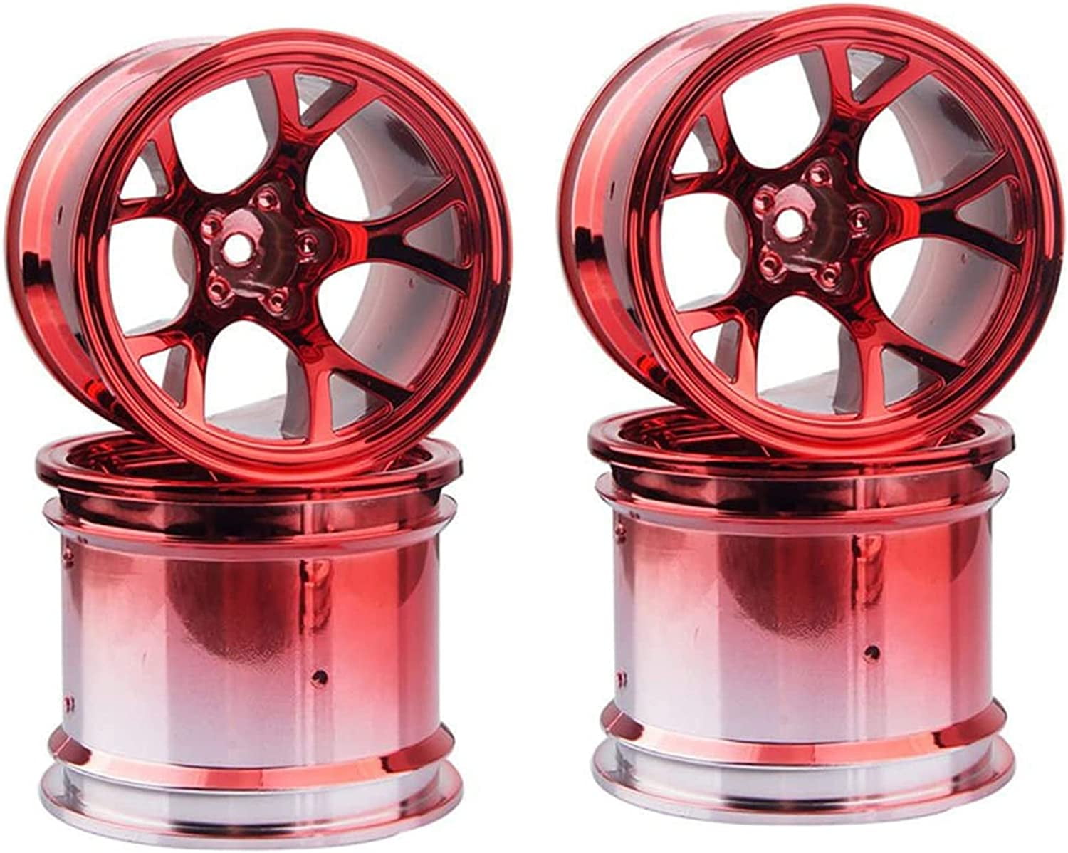 LINLIN 4PCS 6 Spokes Plastic Wheel Rims Compatible with RC Car 1:10 ...