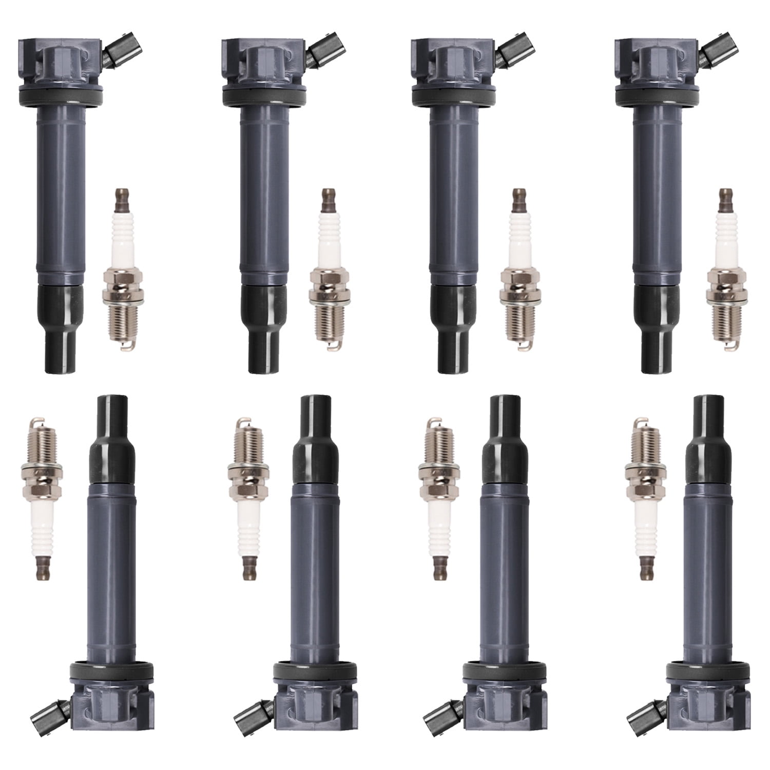 Set of 8 ISA Ignition Coil and Platinum Spark Plugs Compatible with ...