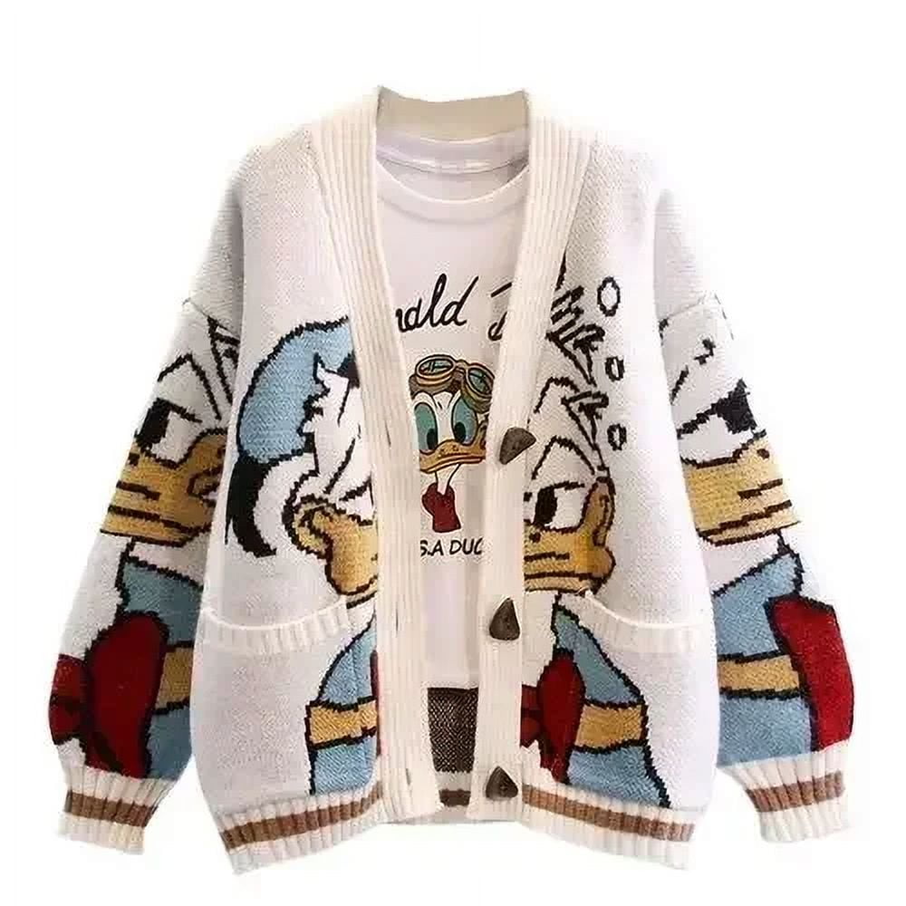 Click here for Yun Disney Knitted Cardigan Japanese Donald Cartoo... prices