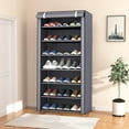 Lufia Shoe Rack, 8 Tier Shoe Organizer with Nonwoven Fabric Cover, Shoe ...