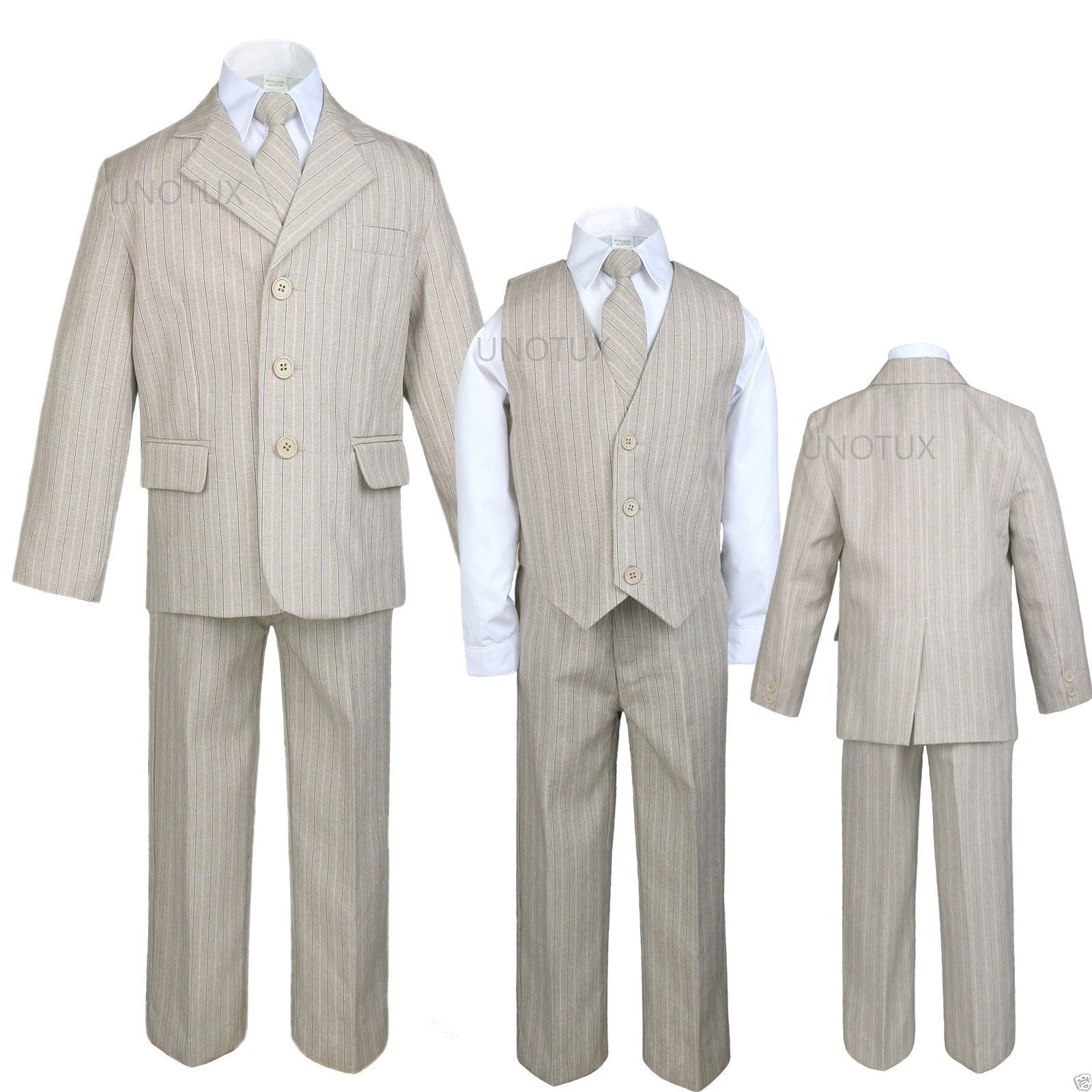 Infant,Toddler & Boy Wedding Formal Party Suit Taupe Khaki S-XL,2T,3T ...