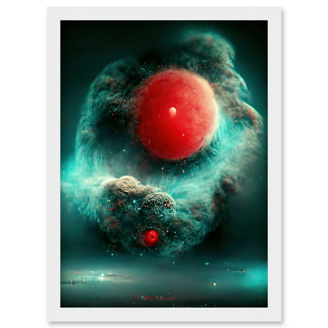 Cinematic Space Fantasy Illustration Nebula Death Star Red Dwarf ...