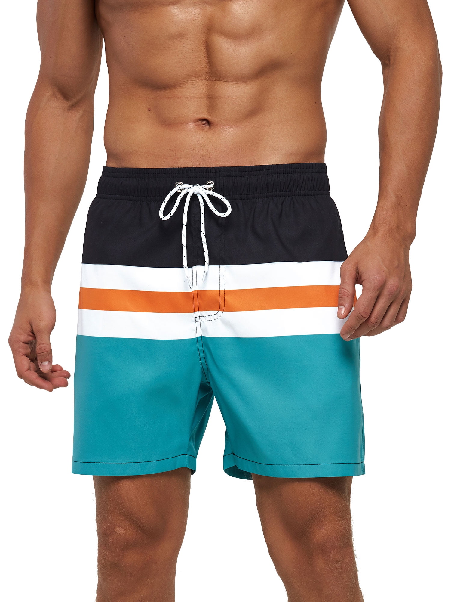 Frontwalk Mens Bathing Suit Fruit Print Swimwear High Waist Swimsuit ...
