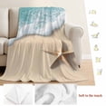 Flannel Fleece Throw Blanket, Summer Beach Ocean Starfish Soft Warm ...
