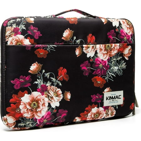 Kinmac Floral Pattern 360° Protective Water Resistant Laptop Case Bag ...