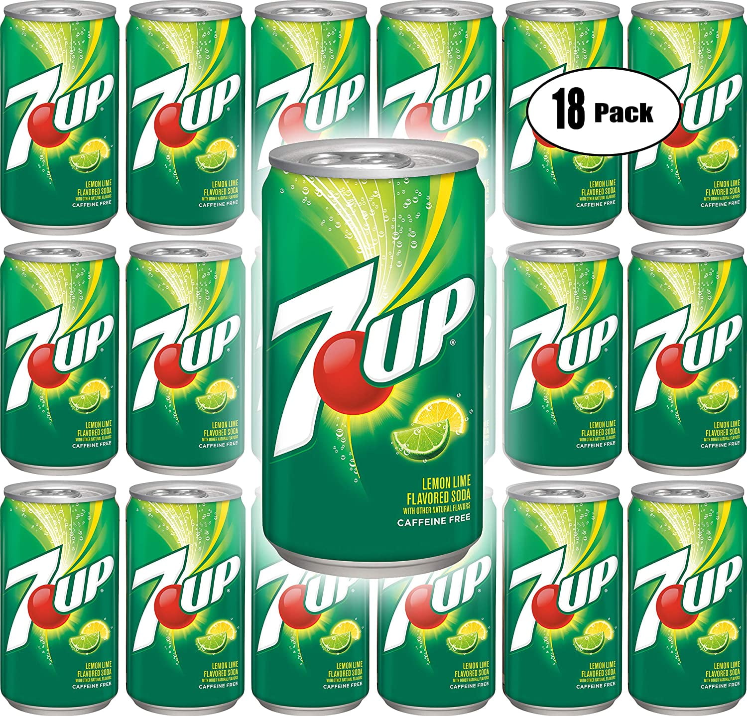 7UP, 7.5 oz MINI-CANS , Lemon Lime Soda, Naturally Flavored and ...