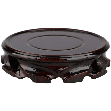ICHUDAN Round Wooden Display Stand Rosewood Circular Pedestal Vintage ...