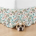 Blue Red Floral Bed Skirt Bed Skirts Queen Size 18 Inch Drop ...