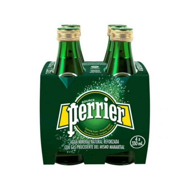 Pack de 8 Agua Mineral Perrier Source 4/330 ml Perrier Source Mineral | Walmart en línea