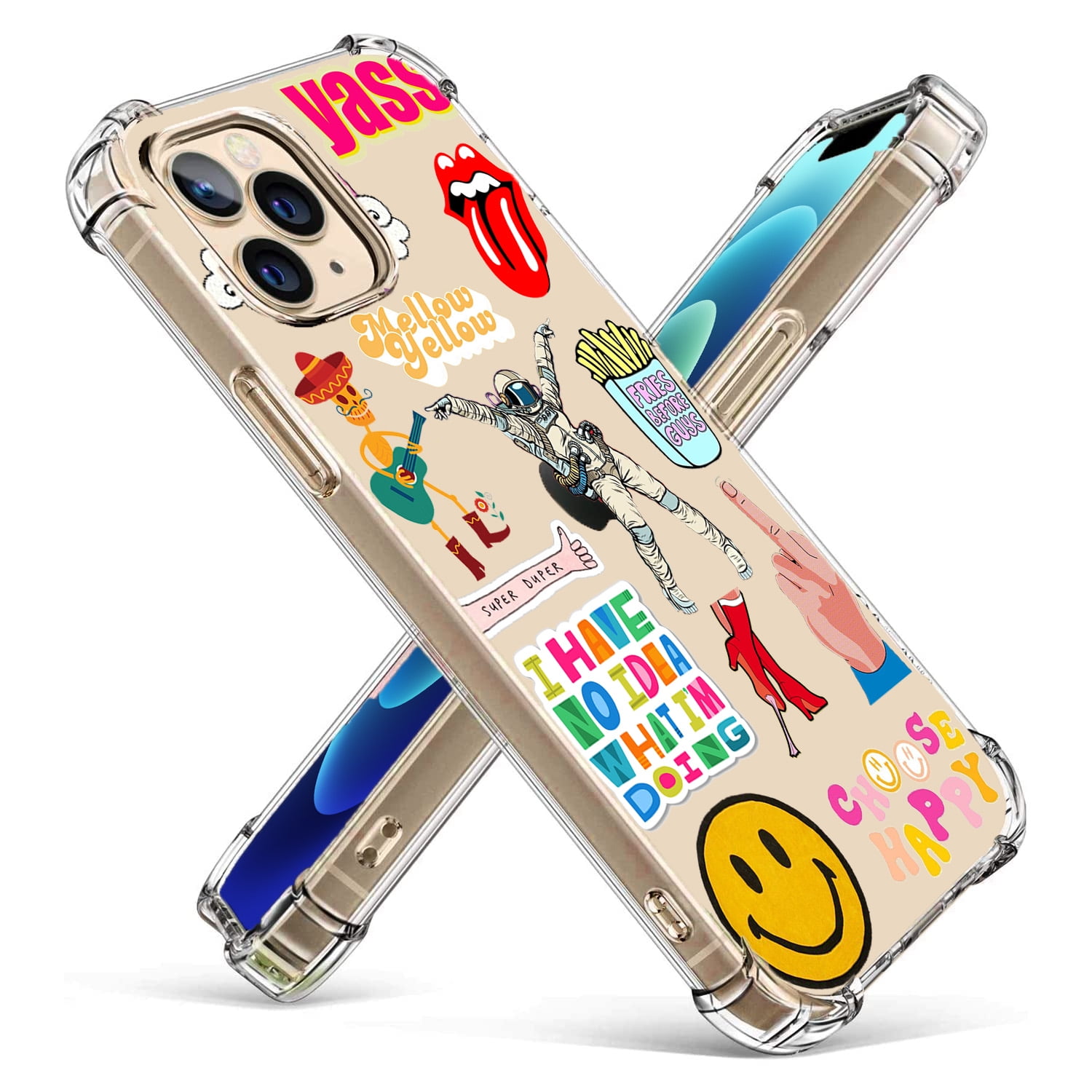 Pop Culture Clear Case for iPhone 12 Pro Max,Aesthetic Art Design Case ...