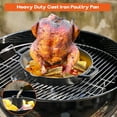 Onlyfire Universal Cast Iron Chicken Roaster, Pre-Seasoned Poultry ...