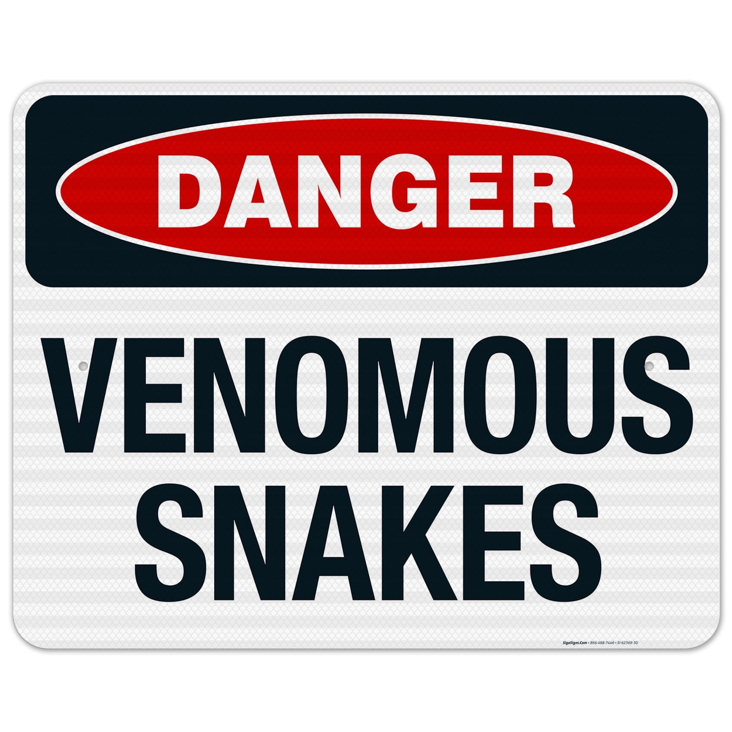 Danger Venomous Snakes Sign, - Walmart.com