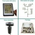 Pro Wireless Weather Station w/ PC interface, Touch Panel w/ Solar ...