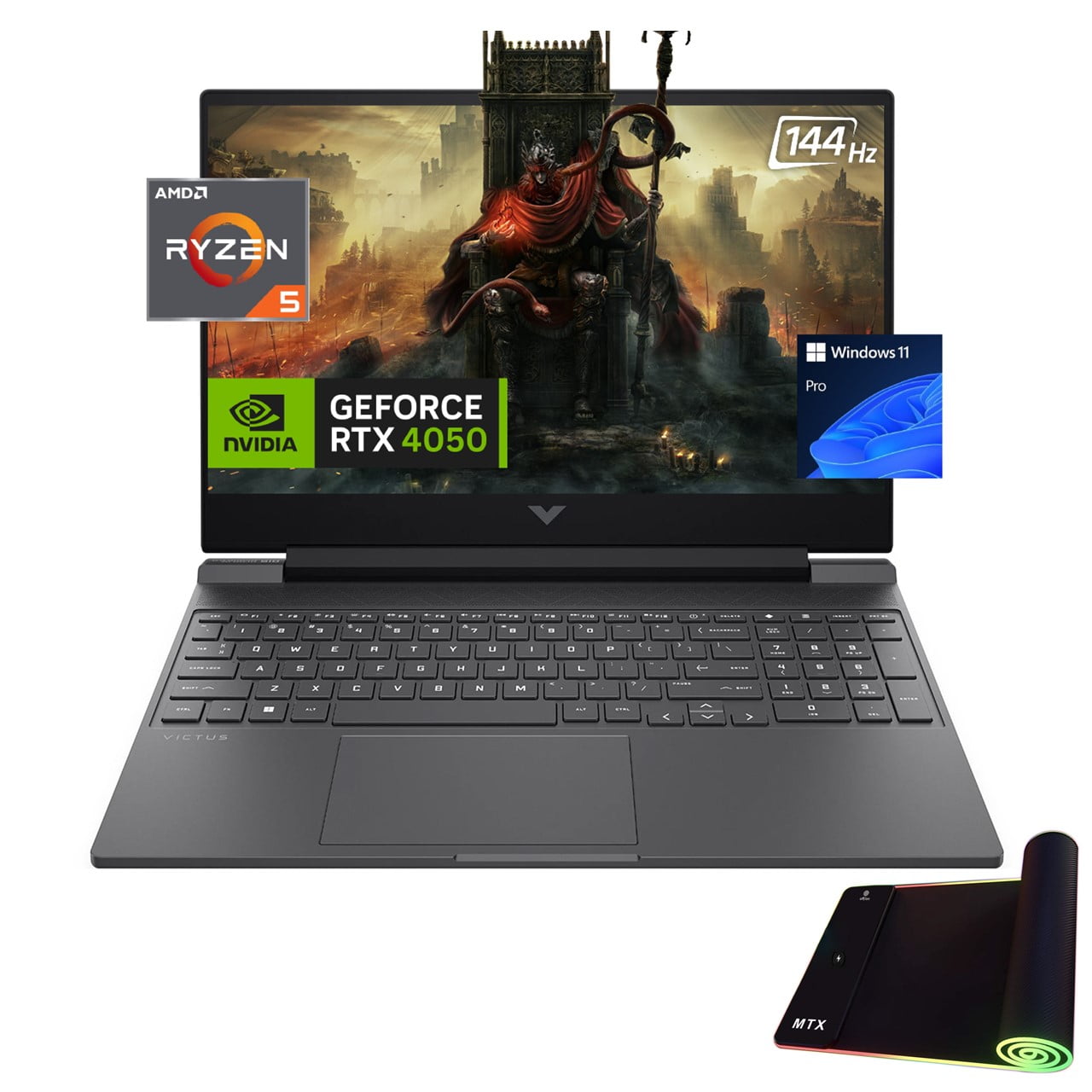 HP Victus Gaming Laptop, Pantalla FHD IPS 144Hz de 15.6, Ryzen 5-8645HS ...