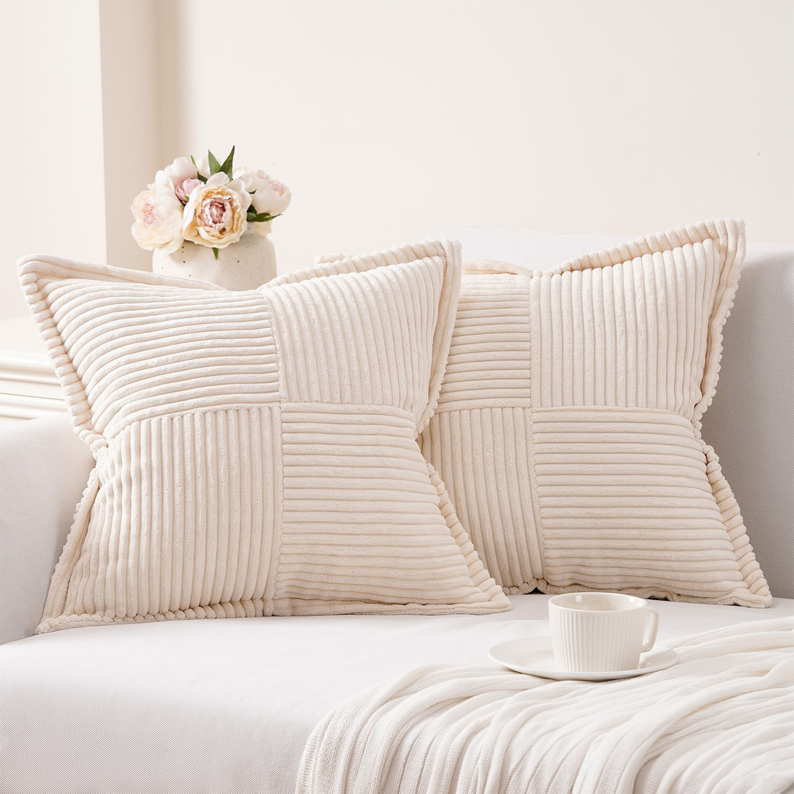Topfinel 2 Piece Wide Side Pillowcase with Splicing,, Fall Winter Super ...