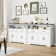 Homfa Modern Kitchen Sideboard Buffet Cabinet, 47.2''W, 2 Drawers ...