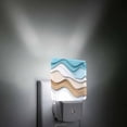 Blue Brown Plug-in LED Night Lights Abstract Water Ripple Auto Dusk-to ...