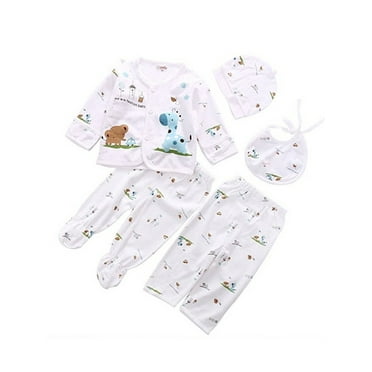 Newborn Infant Baby Boy Cotton Tops Romper Pants Legging Hat Outfits Clothes Set - Walmart.com